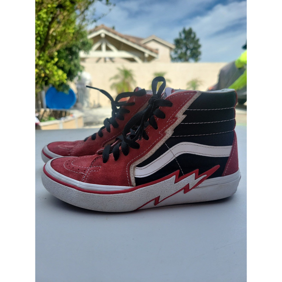 Vans | Shoes | Vans Sk8 Hi Bolt Racing Red Black Lightning Vna5jivyhu ...